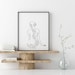 Minimalist Line Art, Woman Body Print Black White Minimalist Print ...