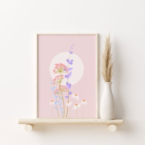 Colorful Boho Wall Art, Retro Art Print, Digital Download Set of 6 ...