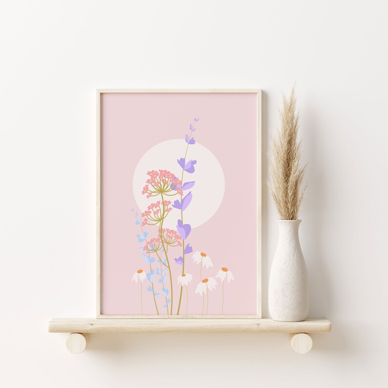 Colorful Boho Wall Art Retro Art Print Digital Download Set - Etsy