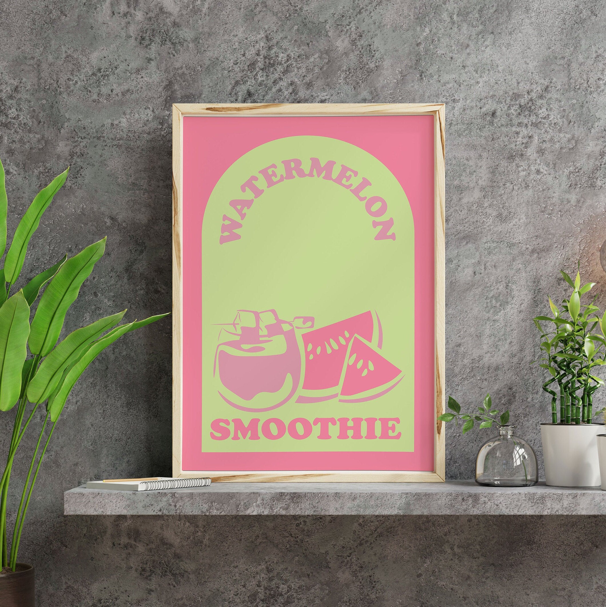 Printable Smoothie Poster Retro Wall Art Drinks Poster | Etsy