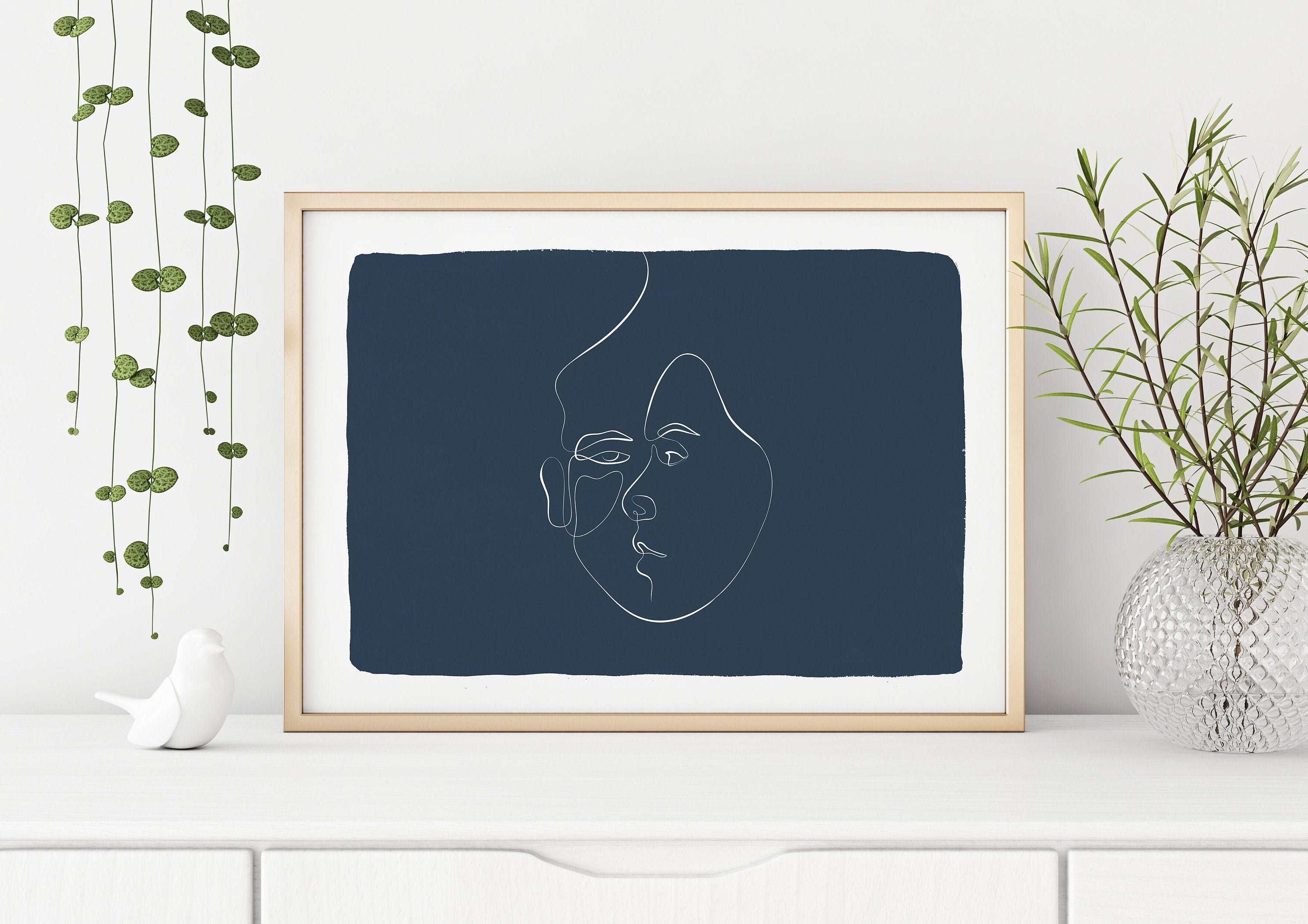 Line Art Single Line Wall Art One Line Art Print Abstract Art ...