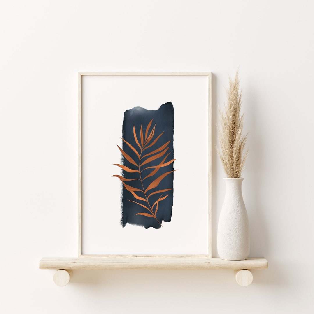 Mid Century Modern Art Print, Boho Decor, Printable Wall Art, Botanical ...