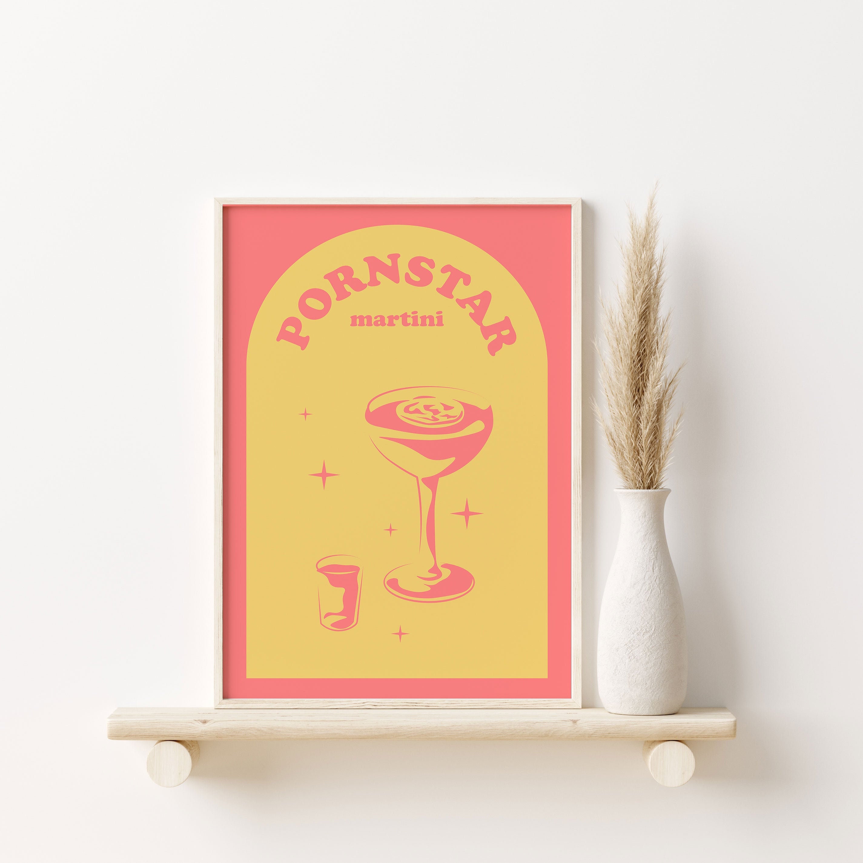 Colorful Cocktail Poster Retro 70's Style Print Martini | Etsy