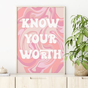 Cute Pink Quote Poster, Motivational Quote Print, Trendy Preppy Pink ...