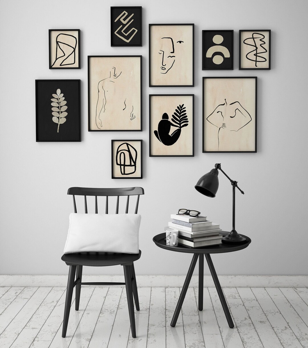 Gallery Wall Prints, Abstract Shapes Matching Wall Art, Abstract Poster ...