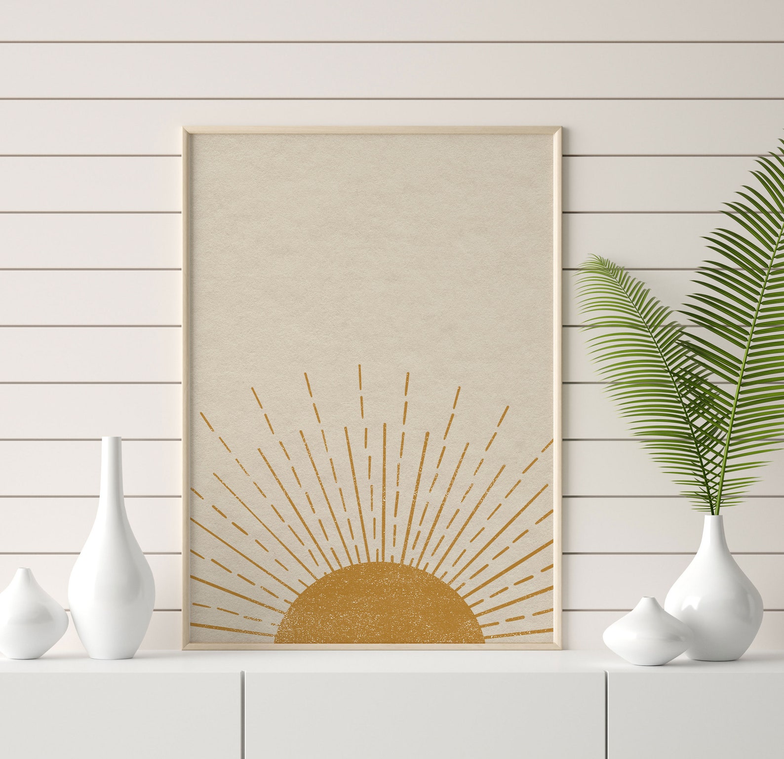 MODERN SUN ART Midcentury Sun Poster Boho Sun Wall Art Sun | Etsy