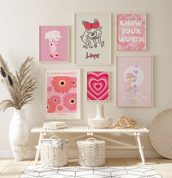 Colorful Boho Wall Art Retro Art Print Digital Download Set - Etsy