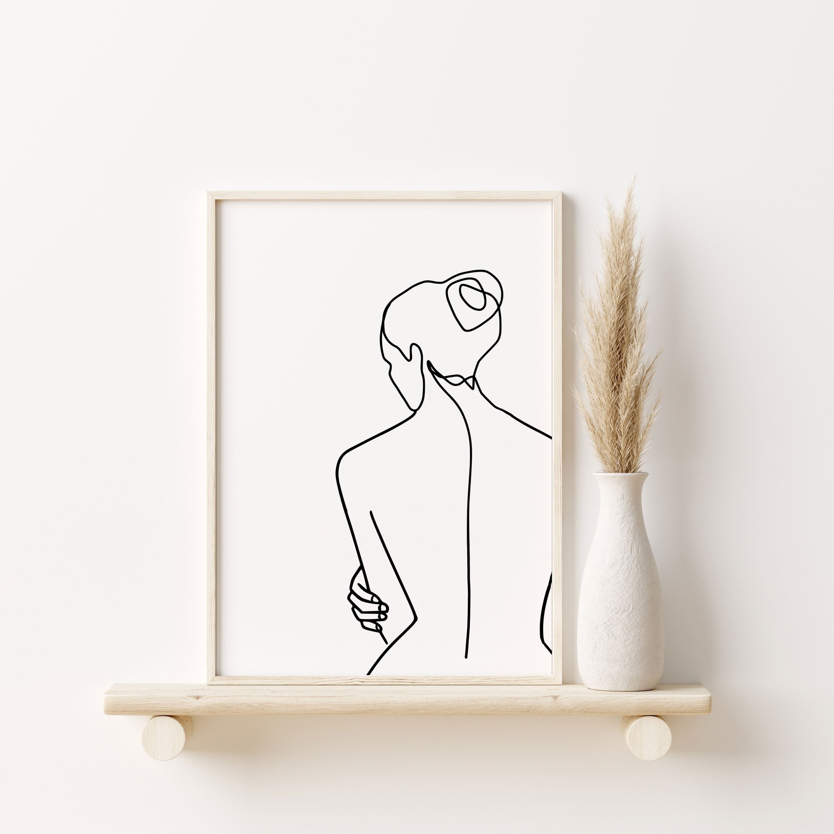Abstract Woman Line Art Simple Line Art One Line Art Girl Line Art ...