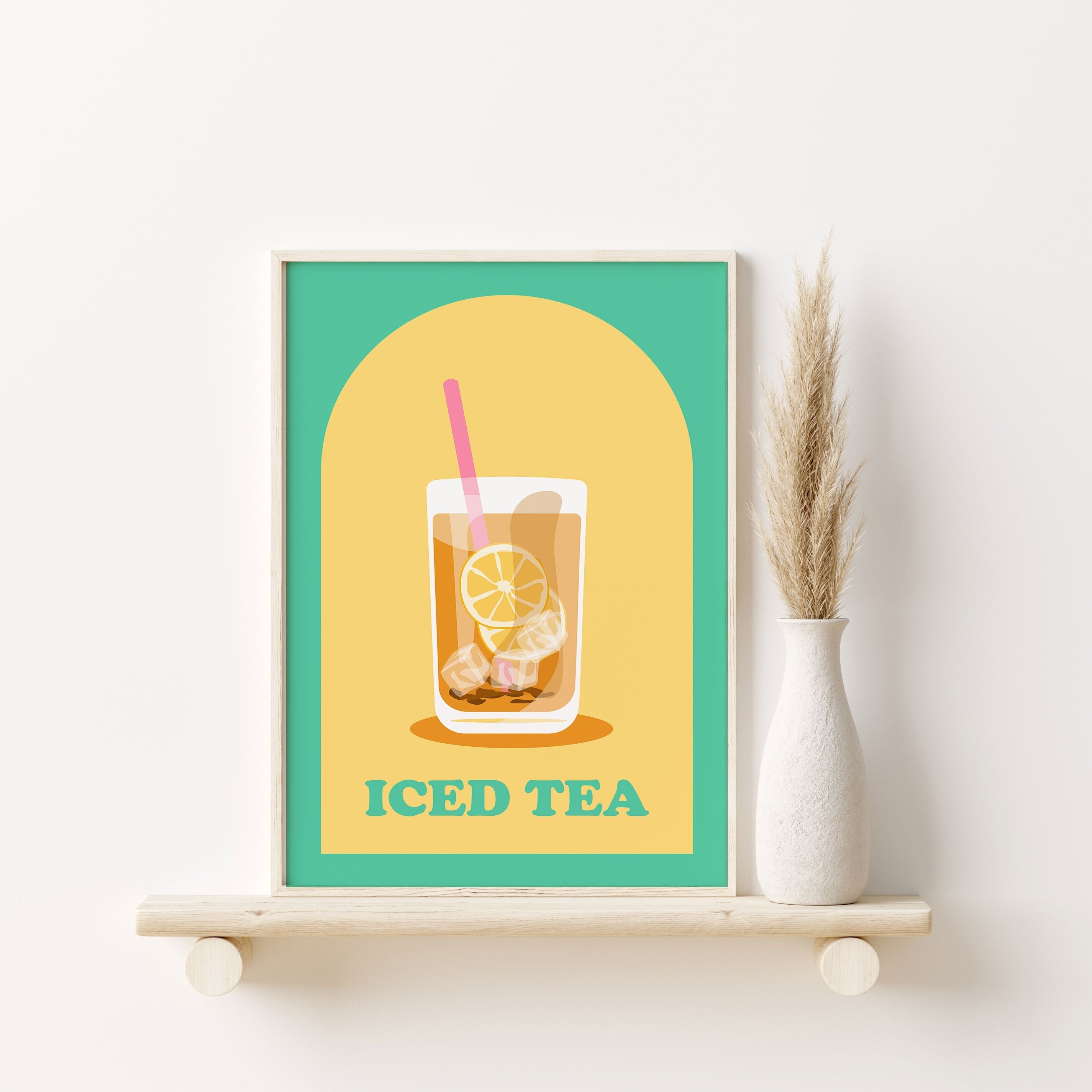 Printable Iced Tea Print Trendy Funky Wall Art - Etsy