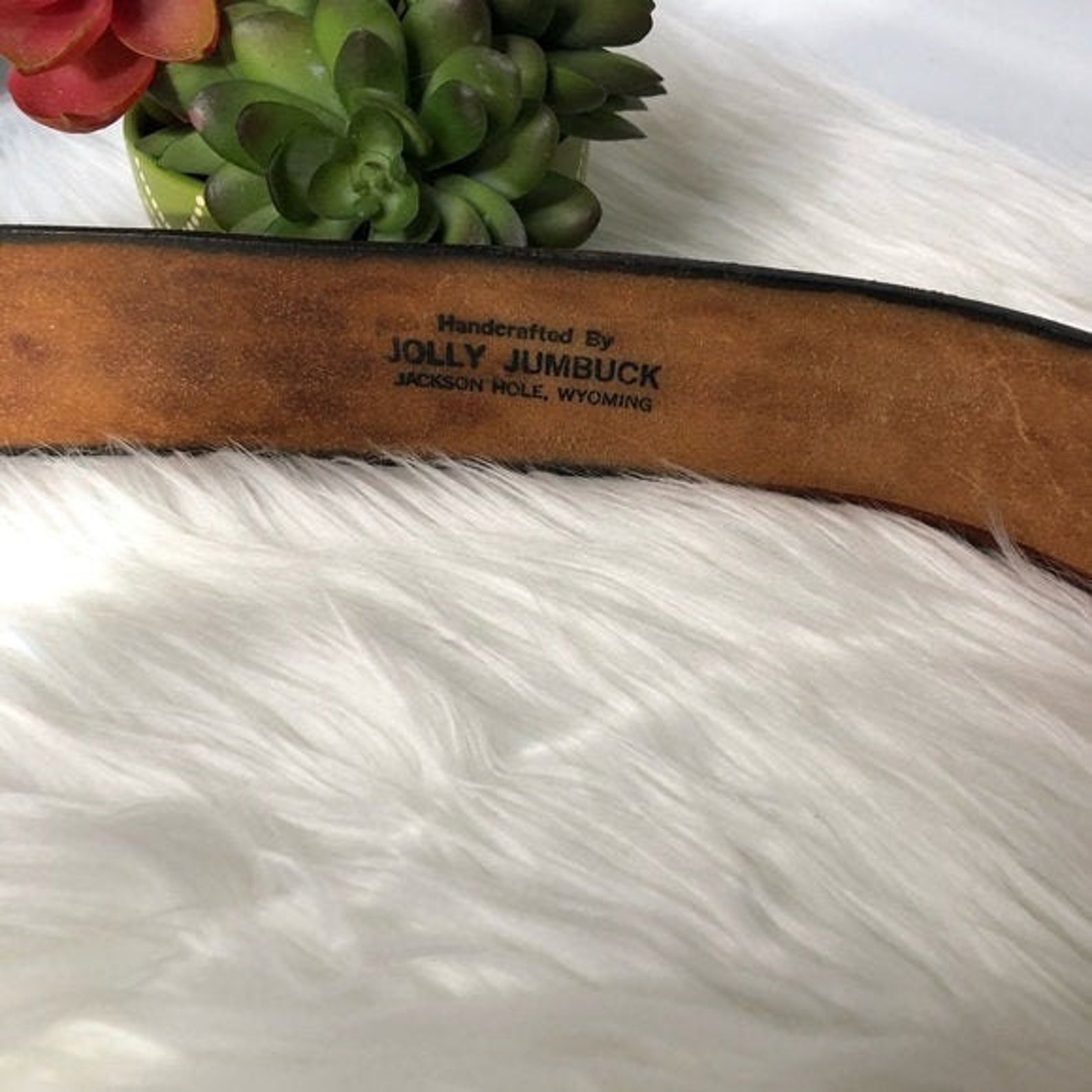 Handmade Leather Belt With Floral Design and Metal Buckle - Etsy