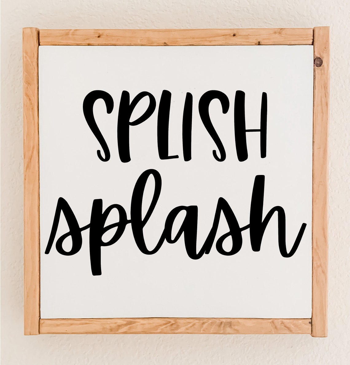 Splish Splash Wood Sign bathroom Decor Bathroom Sign - Etsy