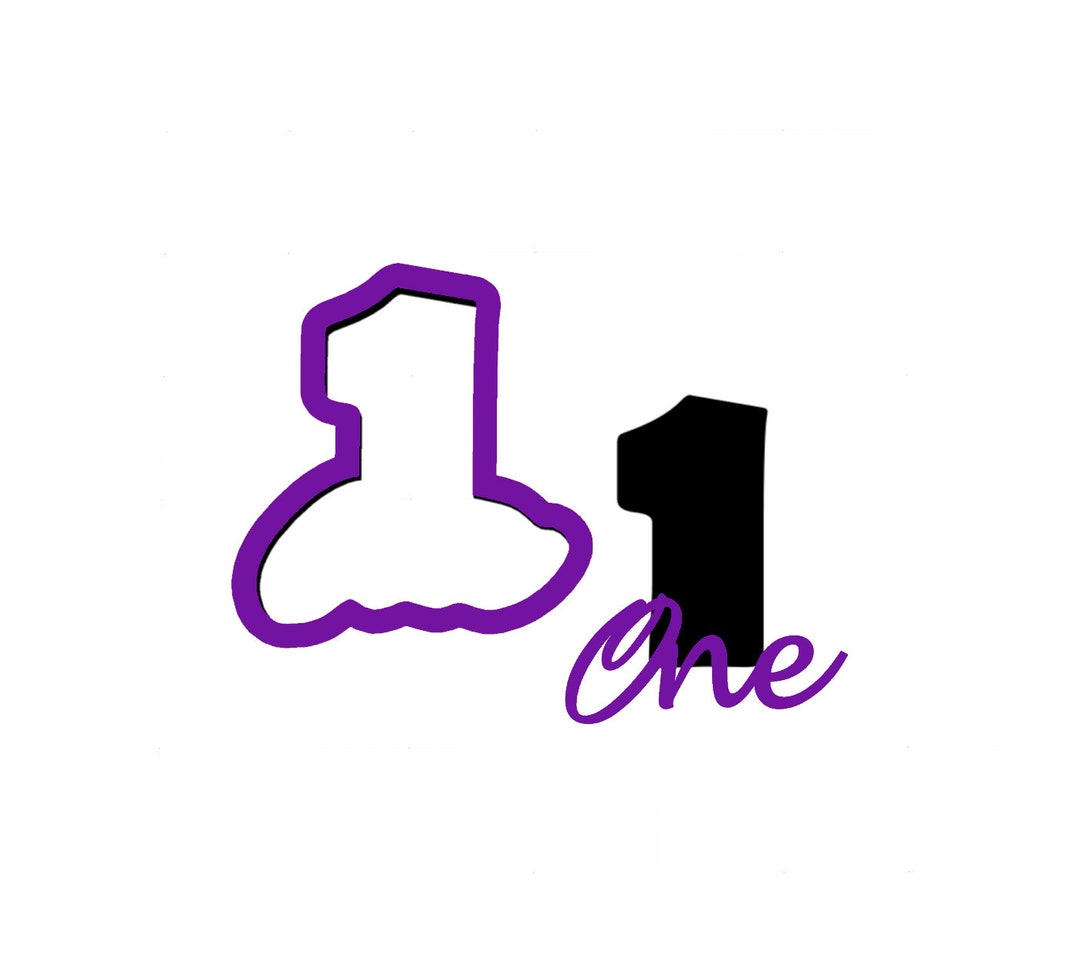 Number 1 With Word One Cookie Cutter - Number One Cookie Cutter ...