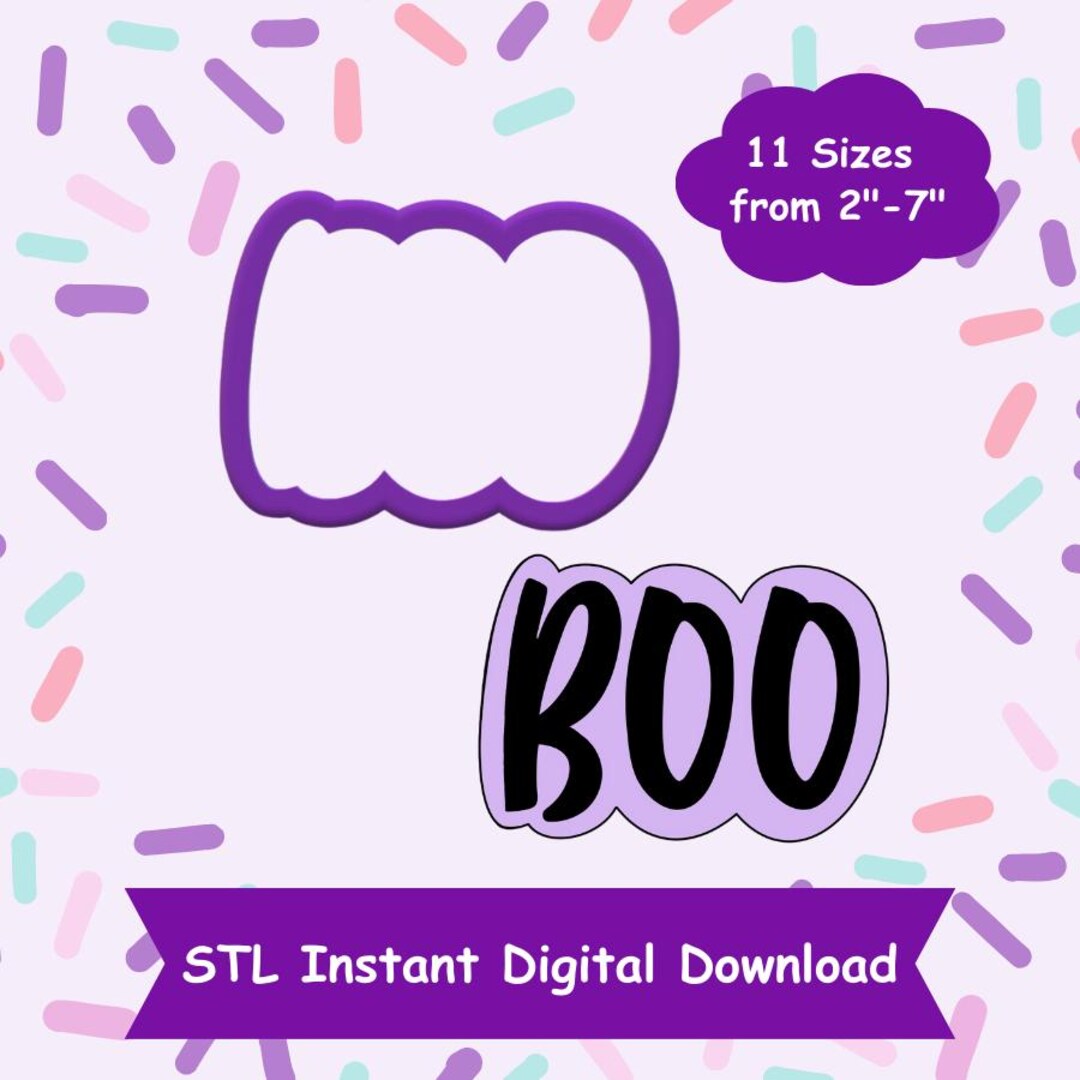 Boo Cookie Cutter STL Digital Download - STL Instant Digital Download ...