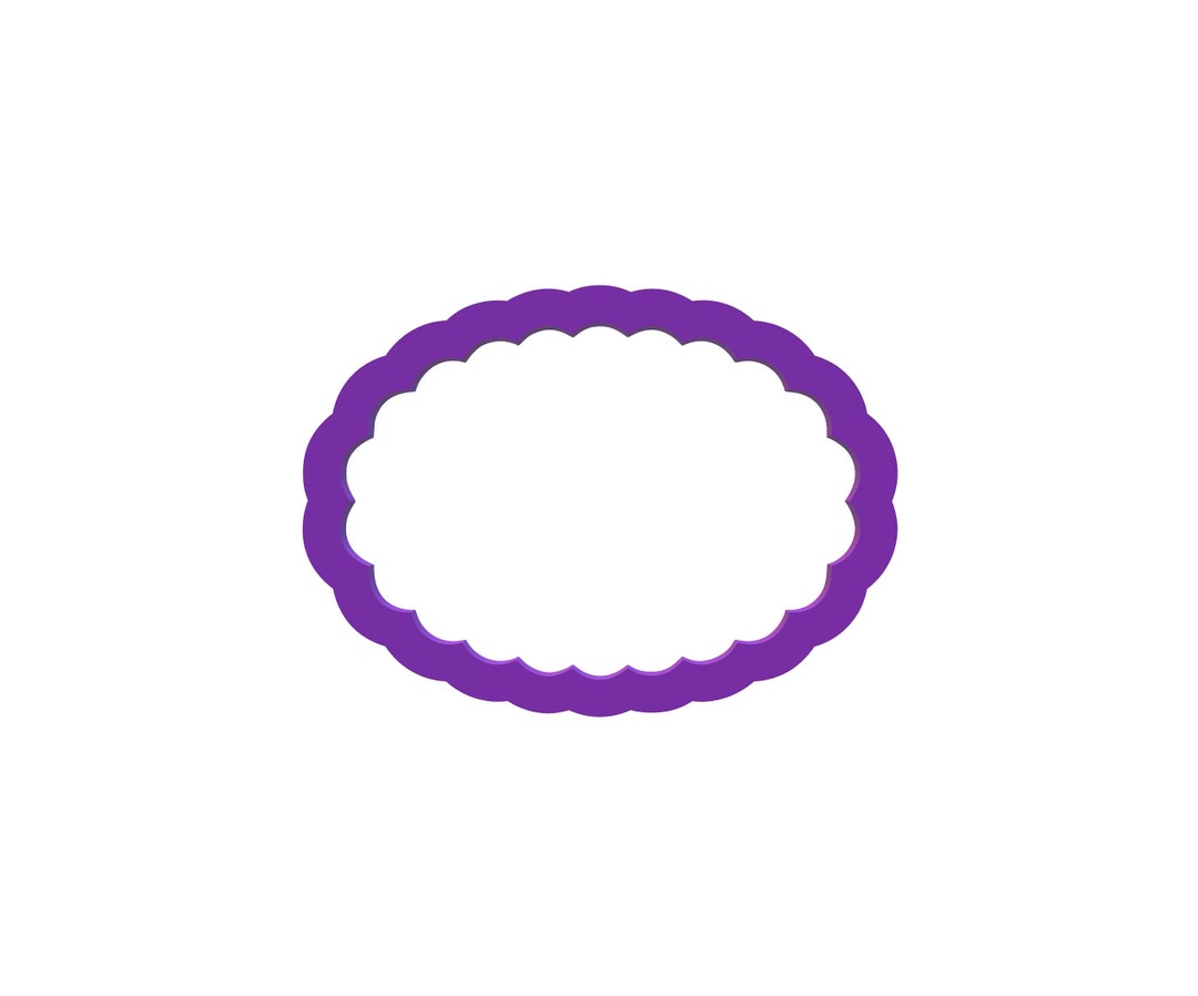 Scalloped Oval Cookie Cutter - Shapes Cookie Cutters - Polymer Clay ...