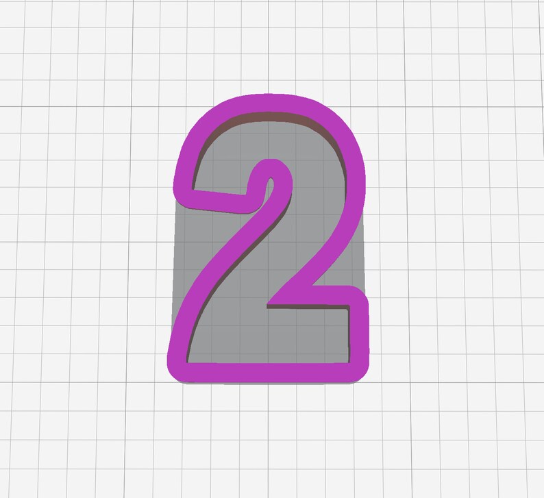 Number 2 Cookie Cutter Number Two Cookie Cutter Number - Etsy