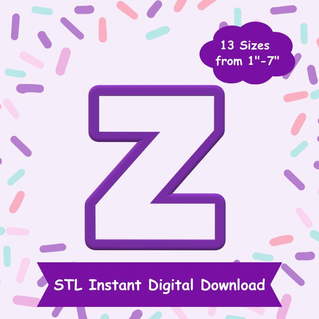 Letter Z Cookie Cutter STL Digital Download - STL Instant Digital ...