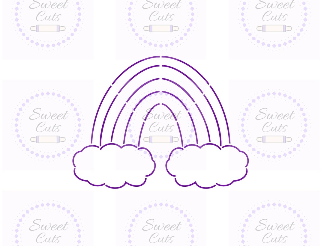 Rainbow Stencil - PYO Rainbow Stencil - PYO Cookie Stencils - Stencils ...