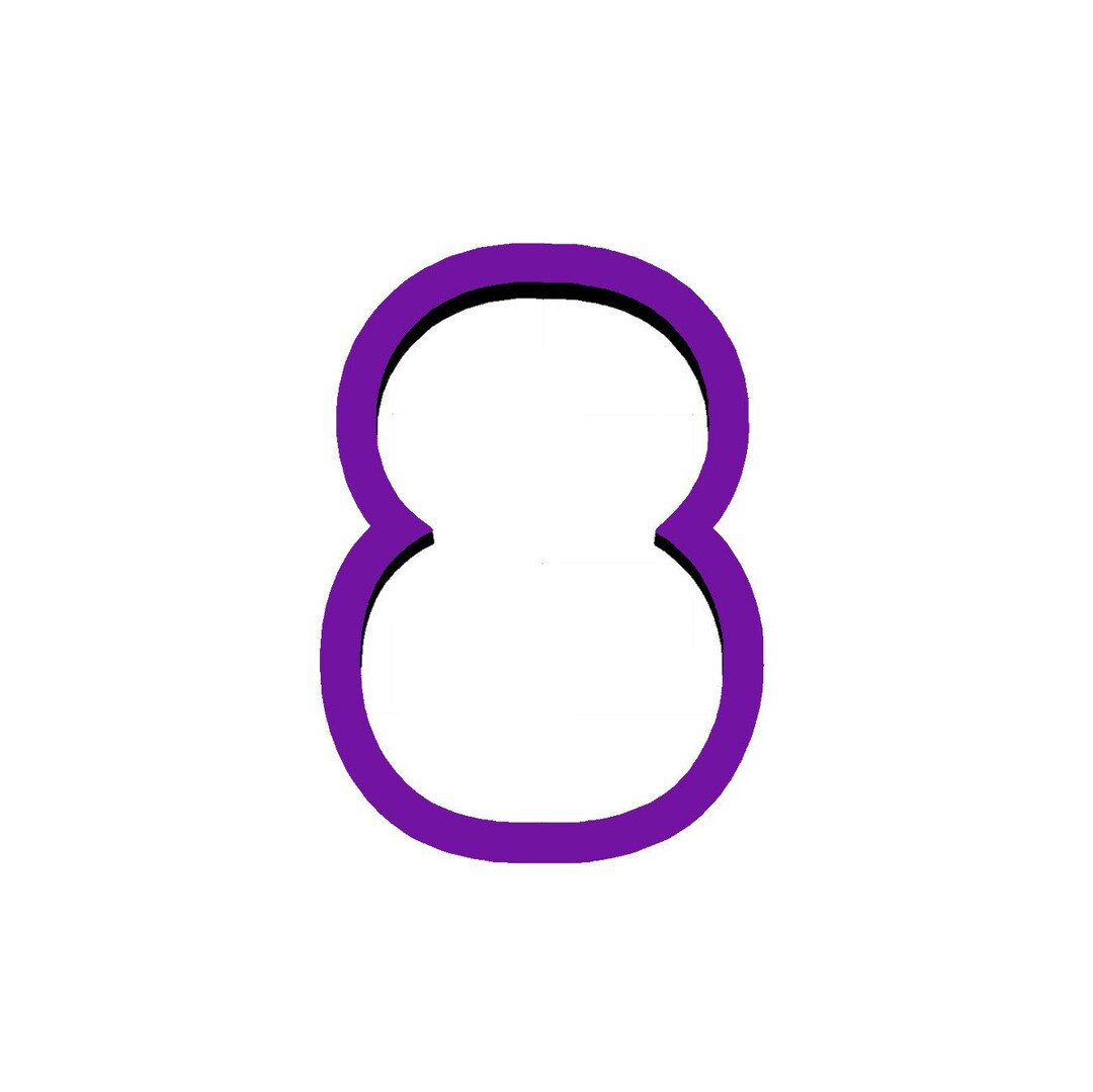 Number 8 Cookie Cutter - Number Eight Cookie Cutter - Number Cookie ...