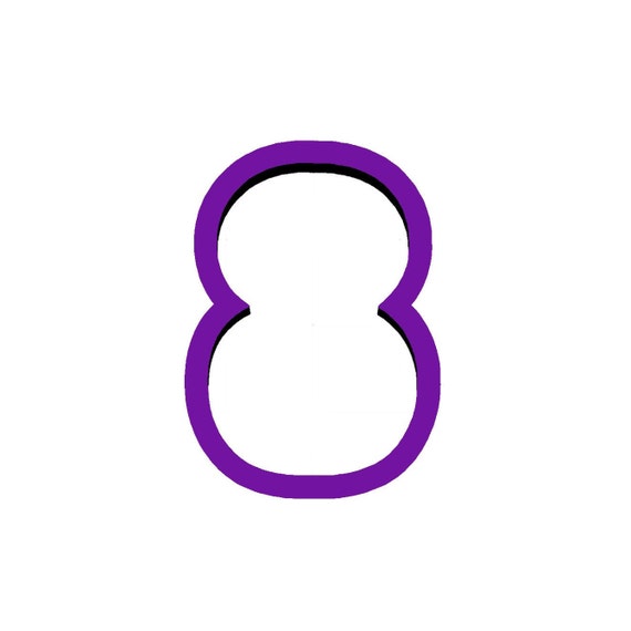 Number 8 Cookie Cutter Number Eight Cookie Cutter Number | Etsy