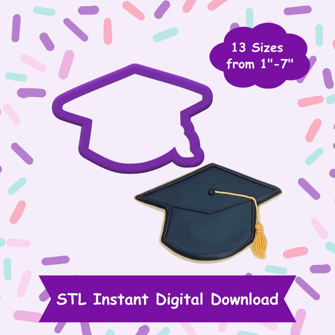 Graduation Cap Cookie Cutter STL Digital Download - STL Instant Digital ...