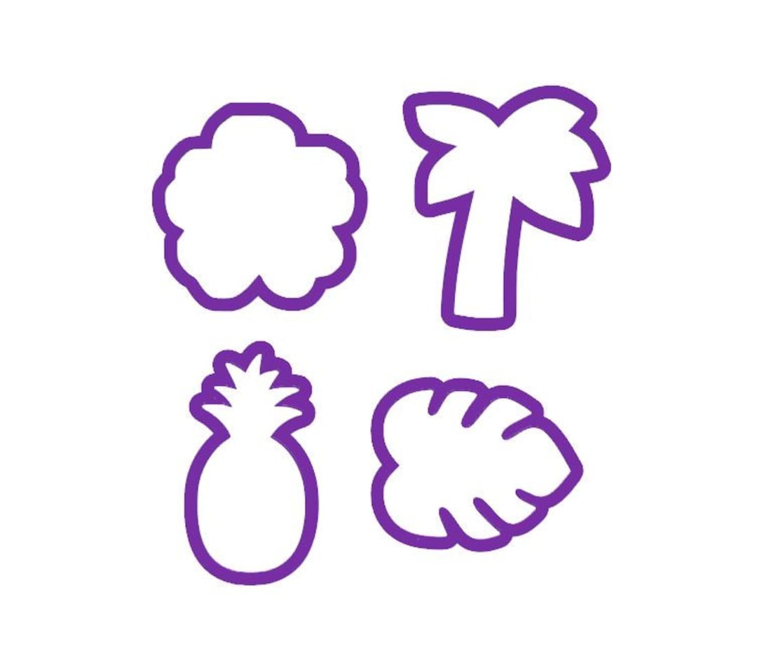 Tropical Cookie Cutter Set - Summer Cookie Cutters - Beach Cookie ...