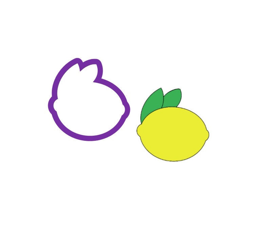 Lemon #2 Cookie Cutter - Fruit Cookie Cutters - Food Cookie Cutters ...