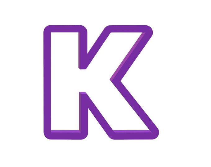Floral K Cookie Cutter/k Cookie Cutter/floral Letter Cookie Cutter ...