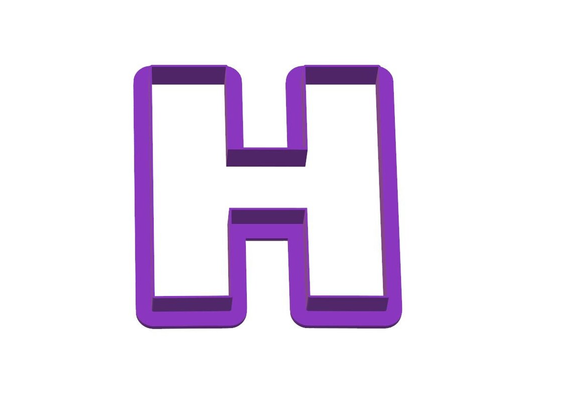 Letter H Cookie Cutter - Alphabet Cookie Cutters - Letter Cookie ...