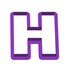 Letter H Cookie Cutter - Alphabet Cookie Cutters - Letter Cookie ...