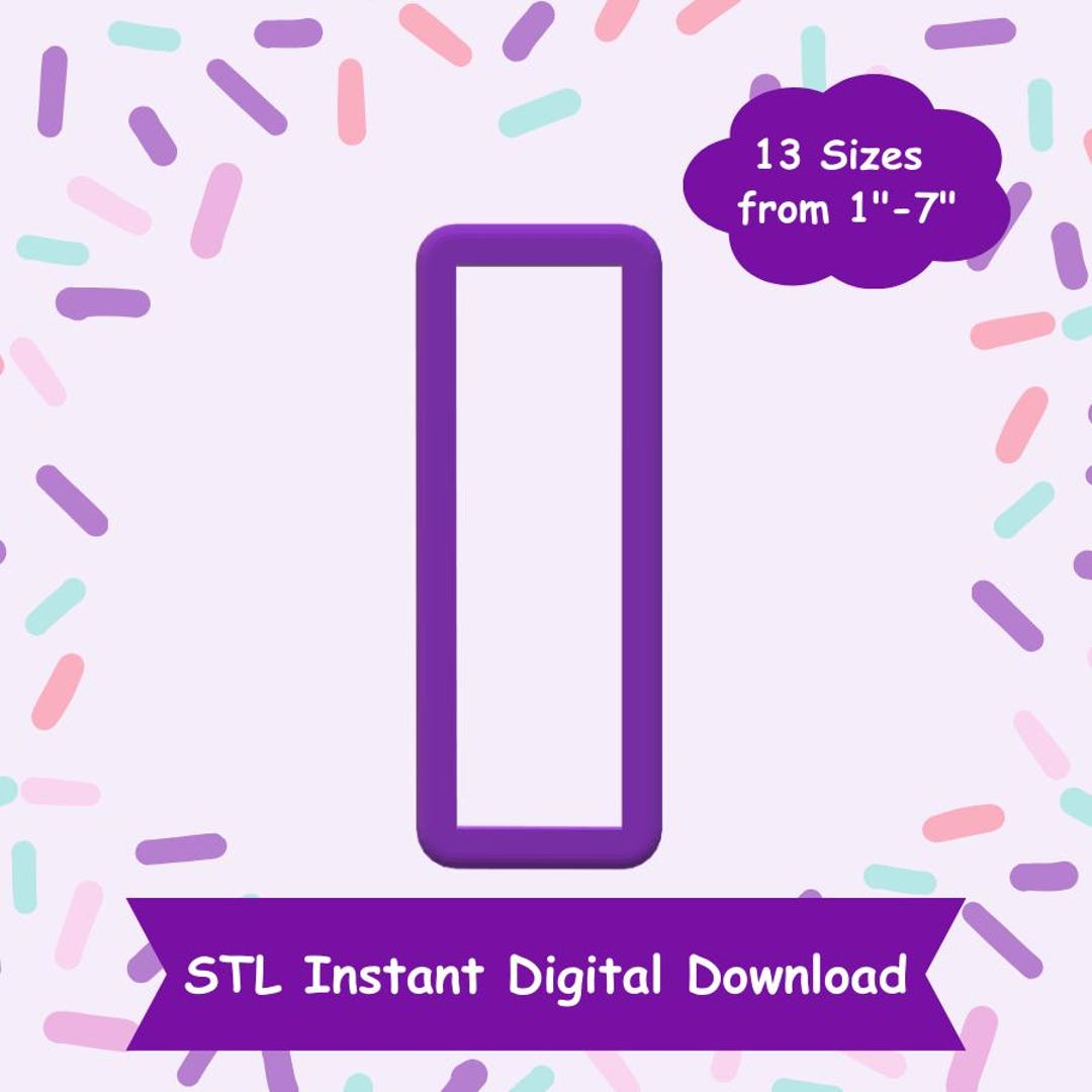 Letter I Cookie Cutter STL Digital Download - STL Instant Digital ...