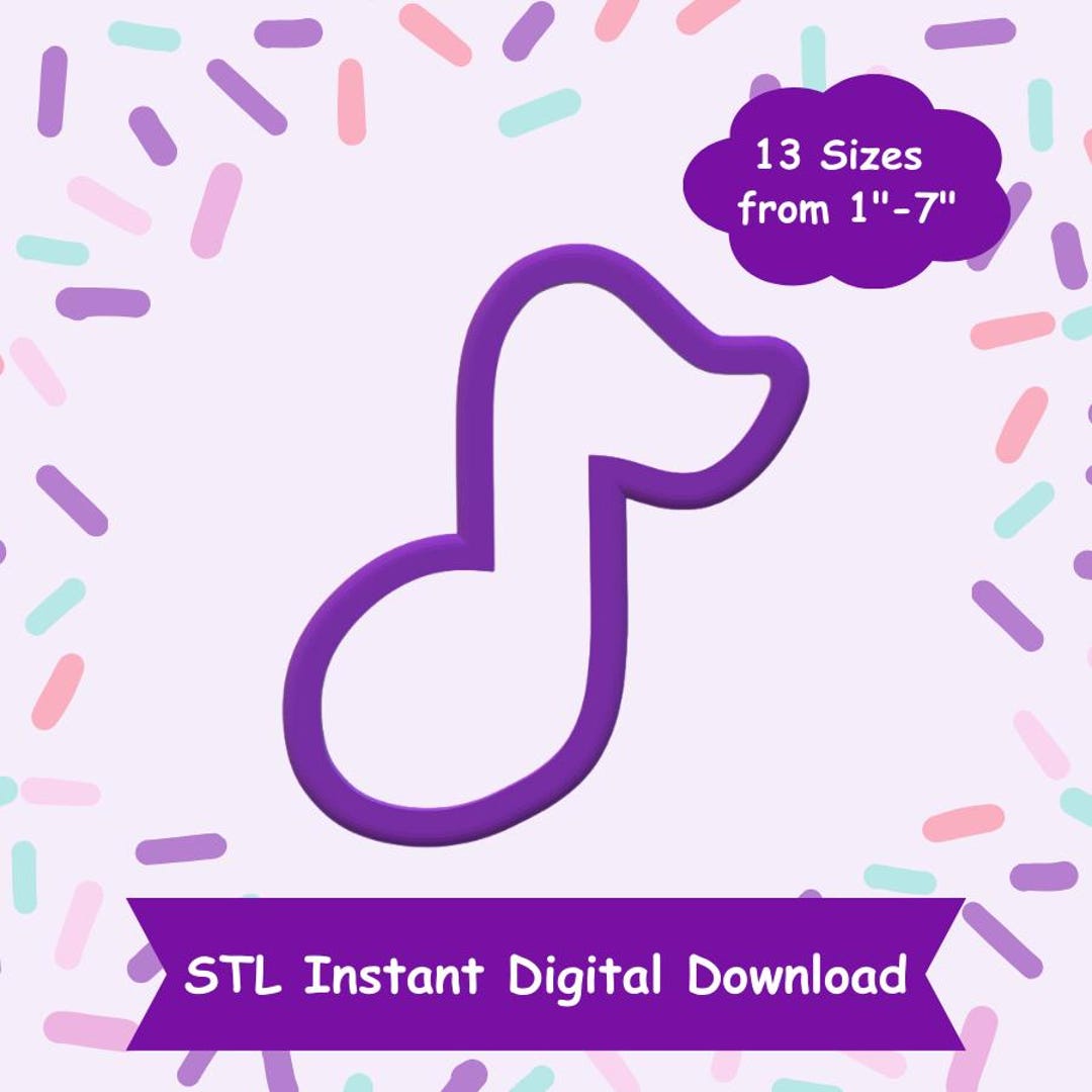 Music Note Cookie Cutter STL Digital Download - STL Instant Digital ...