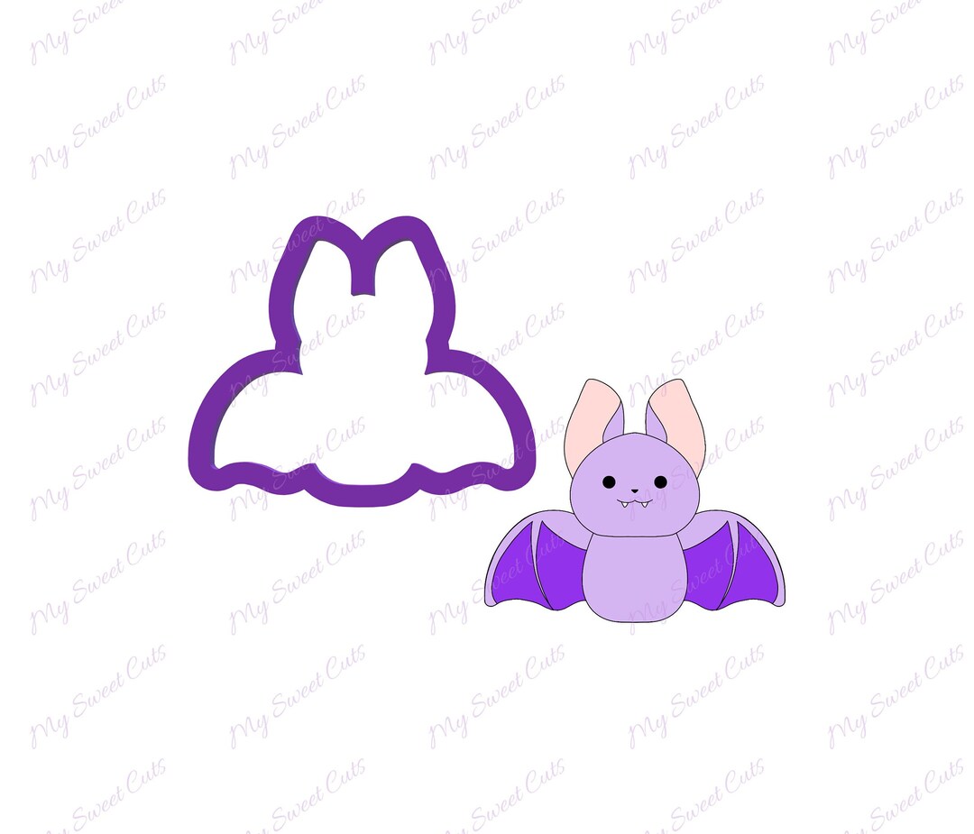Bat #3 Cookie Cutter - Cute Bat Cookie Cutter - Halloween Cookie ...