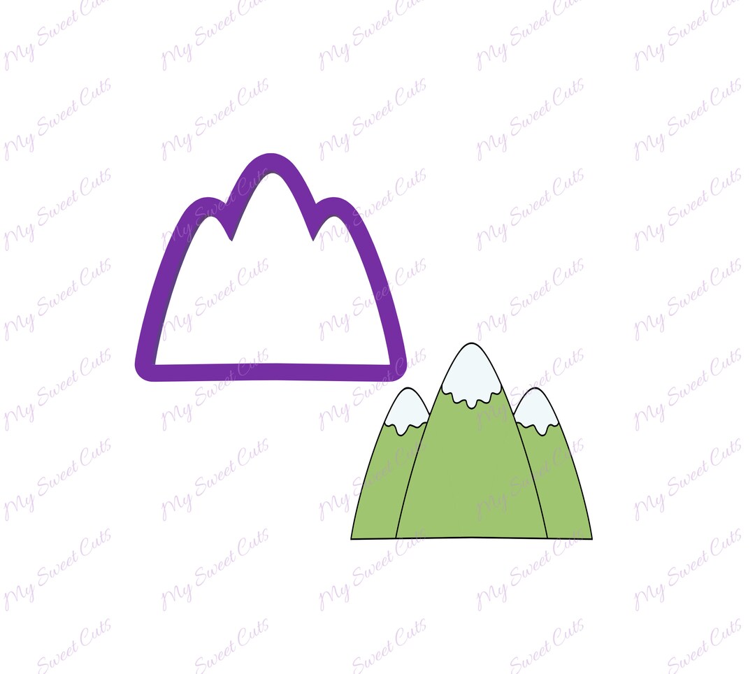 Mountains Cookie Cutter - Land Cookie Cutters - Island States Cookie ...