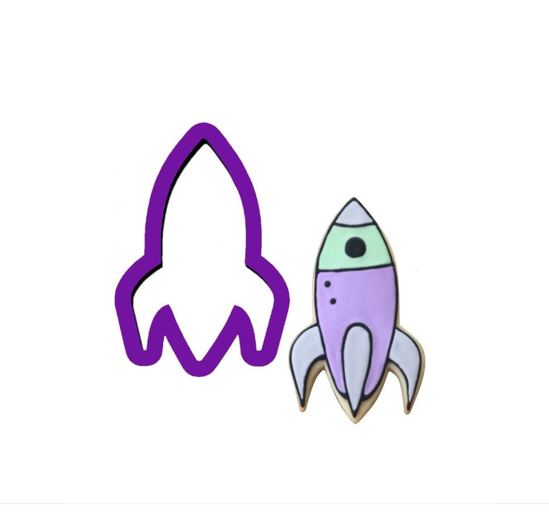Rocket Cookie Cutter - Spaceship Cookie Cutter - Space Cookie Cutters ...