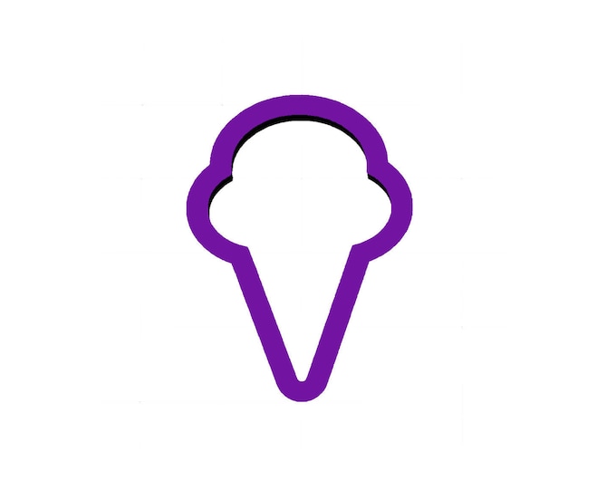Ice Cream Cone Single Scoop Cookie Cutter - Etsy