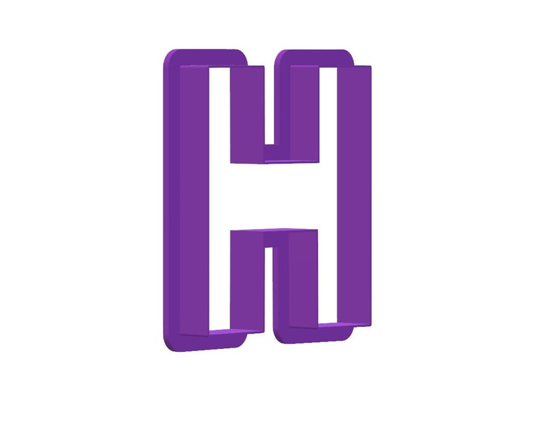 Letter H Cookie Cutter - Alphabet Cookie Cutters - Letter Cookie ...