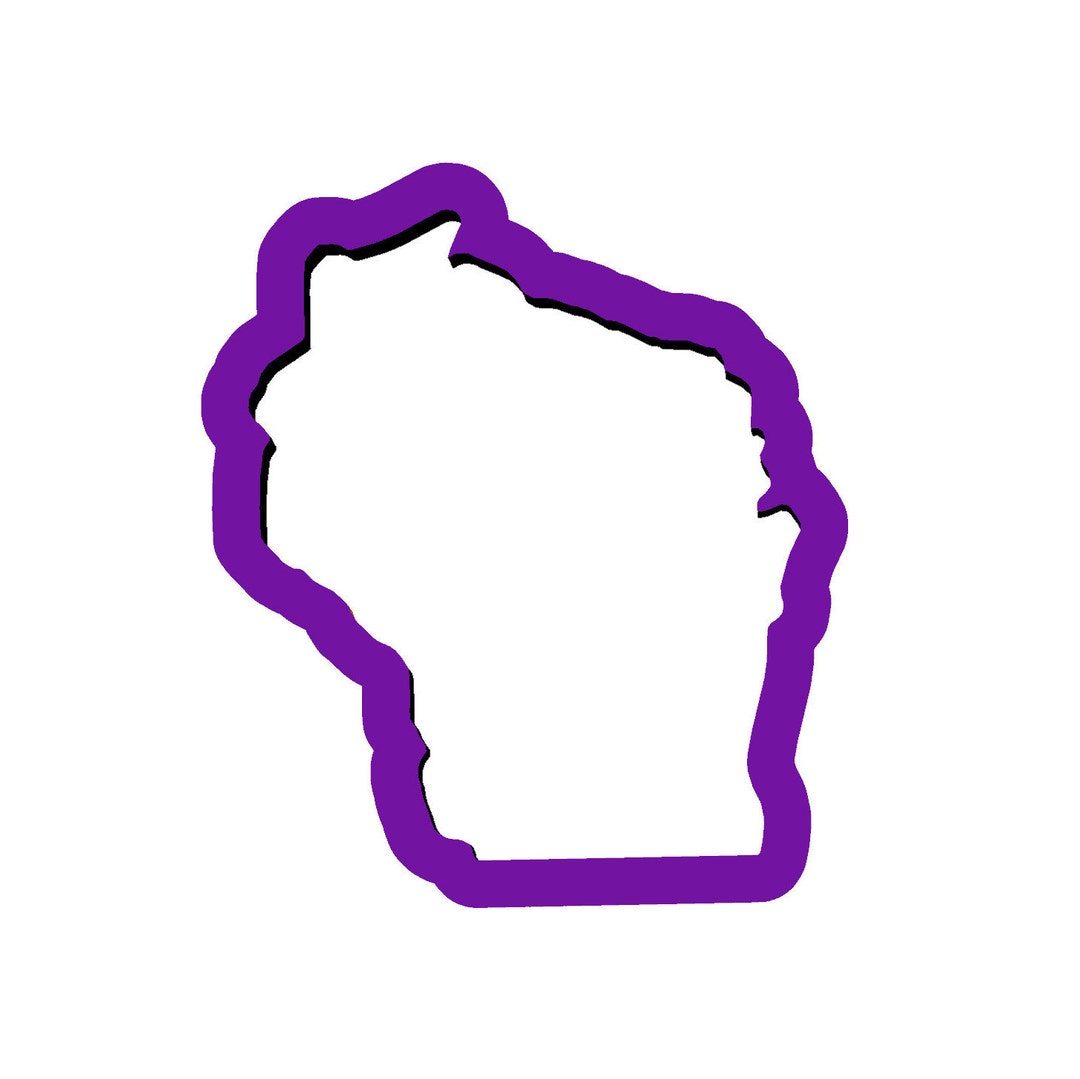 Wisconsin Cookie Cutter - State Cookie Cutters - United States Cookie ...