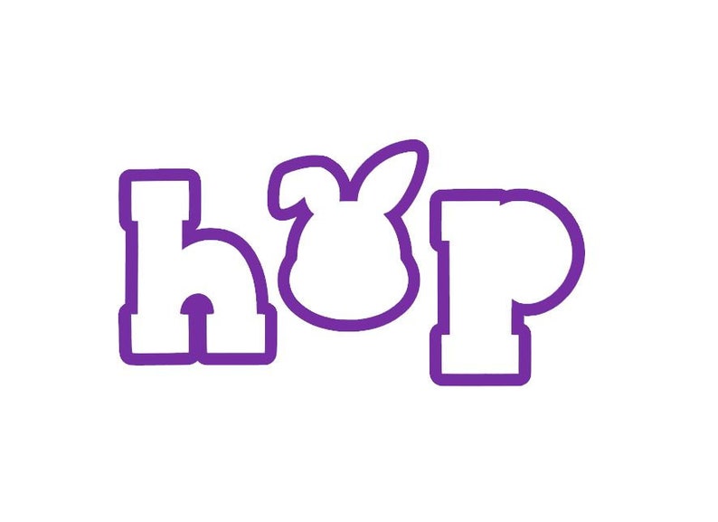 Hop Cookie Cutter Set Easter Cookie Cutters Hop Word | Etsy