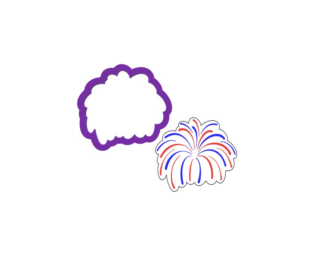 Fireworks Cookie Cutter - Firework Cookie Cutters - 4th of July Cookie ...