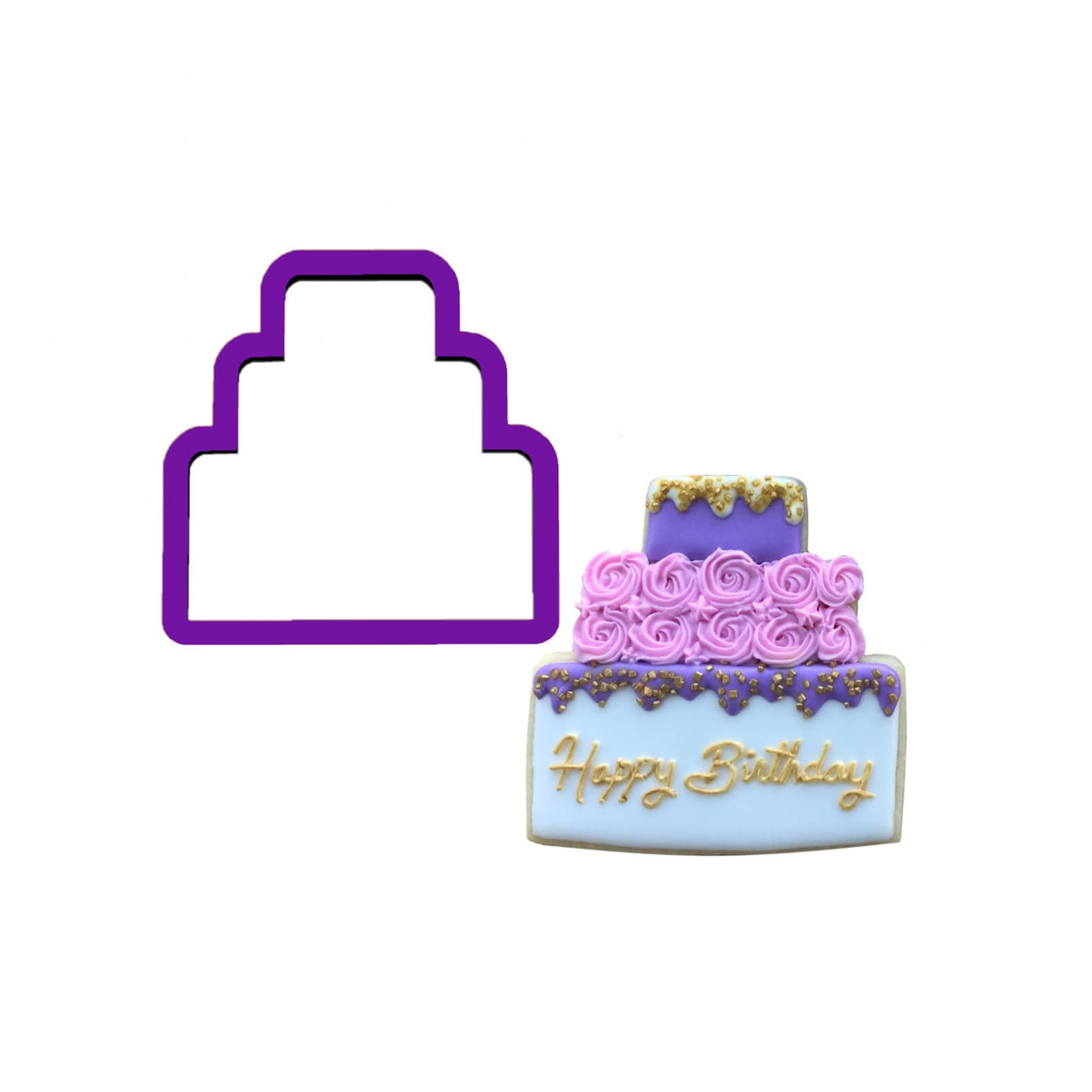 Cake Cookie Cutter Birthday Cake Cookie Cutter Birthday - Etsy