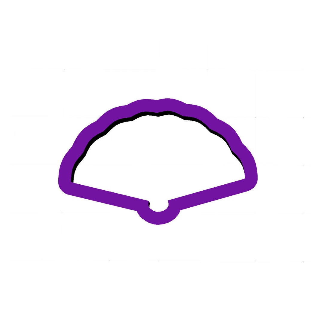 Japanese Fan Cookie Cutter - Handheld Fan Cookie Cutter - Fan Cookie ...