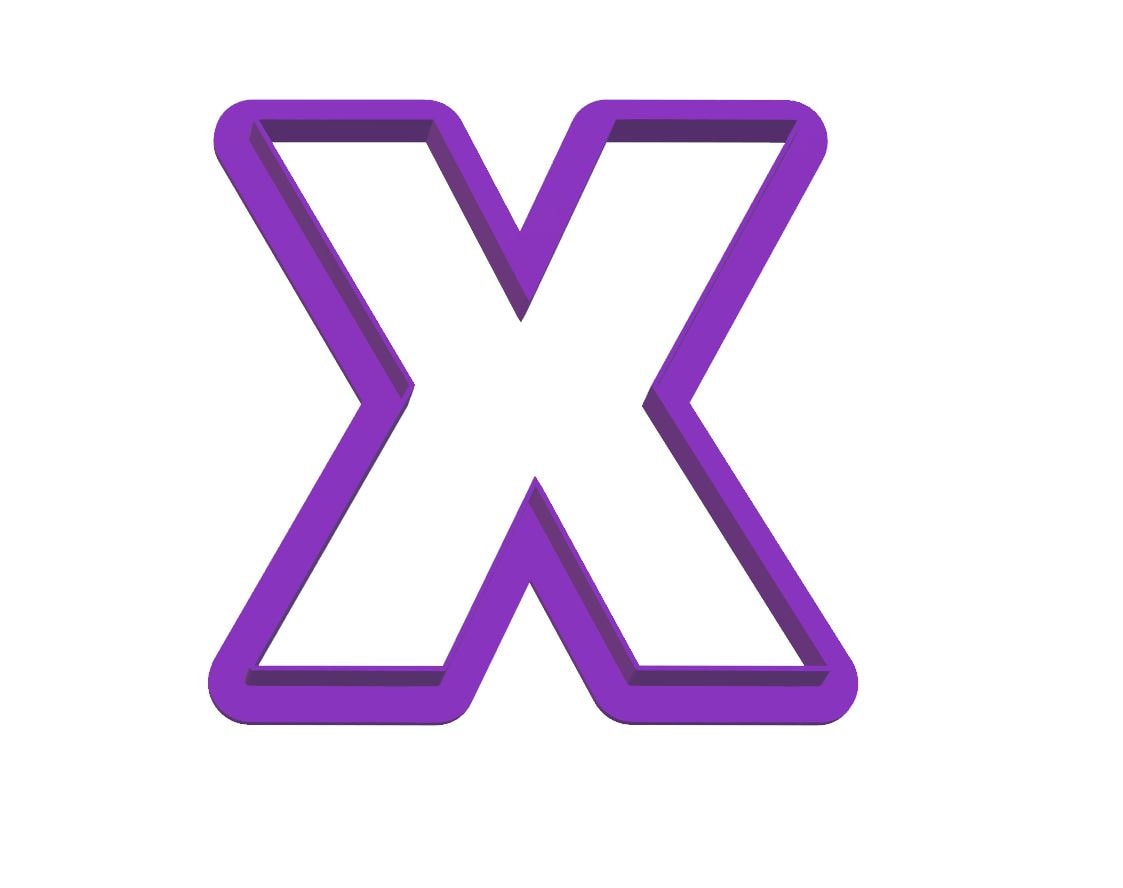 Letter X Cookie Cutter Alphabet Cookie Cutters Letter | Etsy