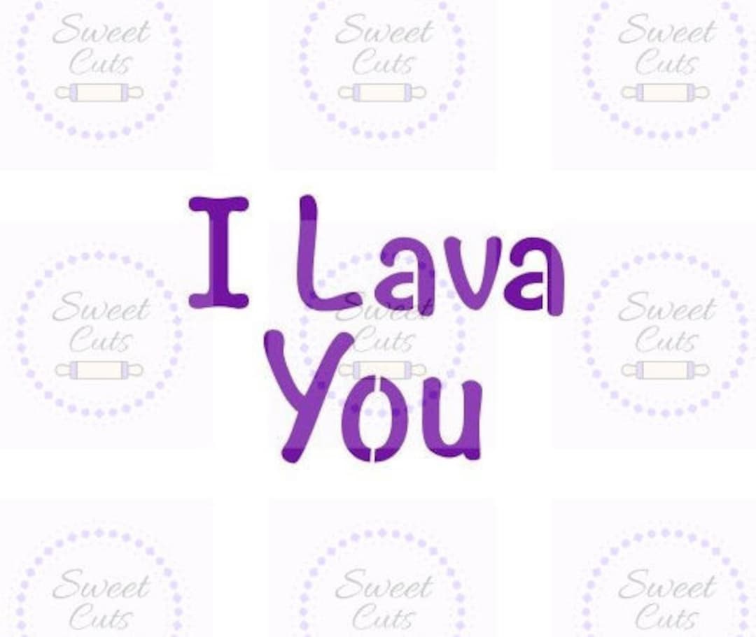 I Lava You Stencil Valentines Day Stencil Stencils for Cookies Cookie ...