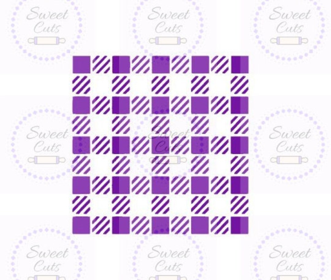 Buffalo Plaid Stencil - PYO Cookie Stencils - Stencils for Cookies ...