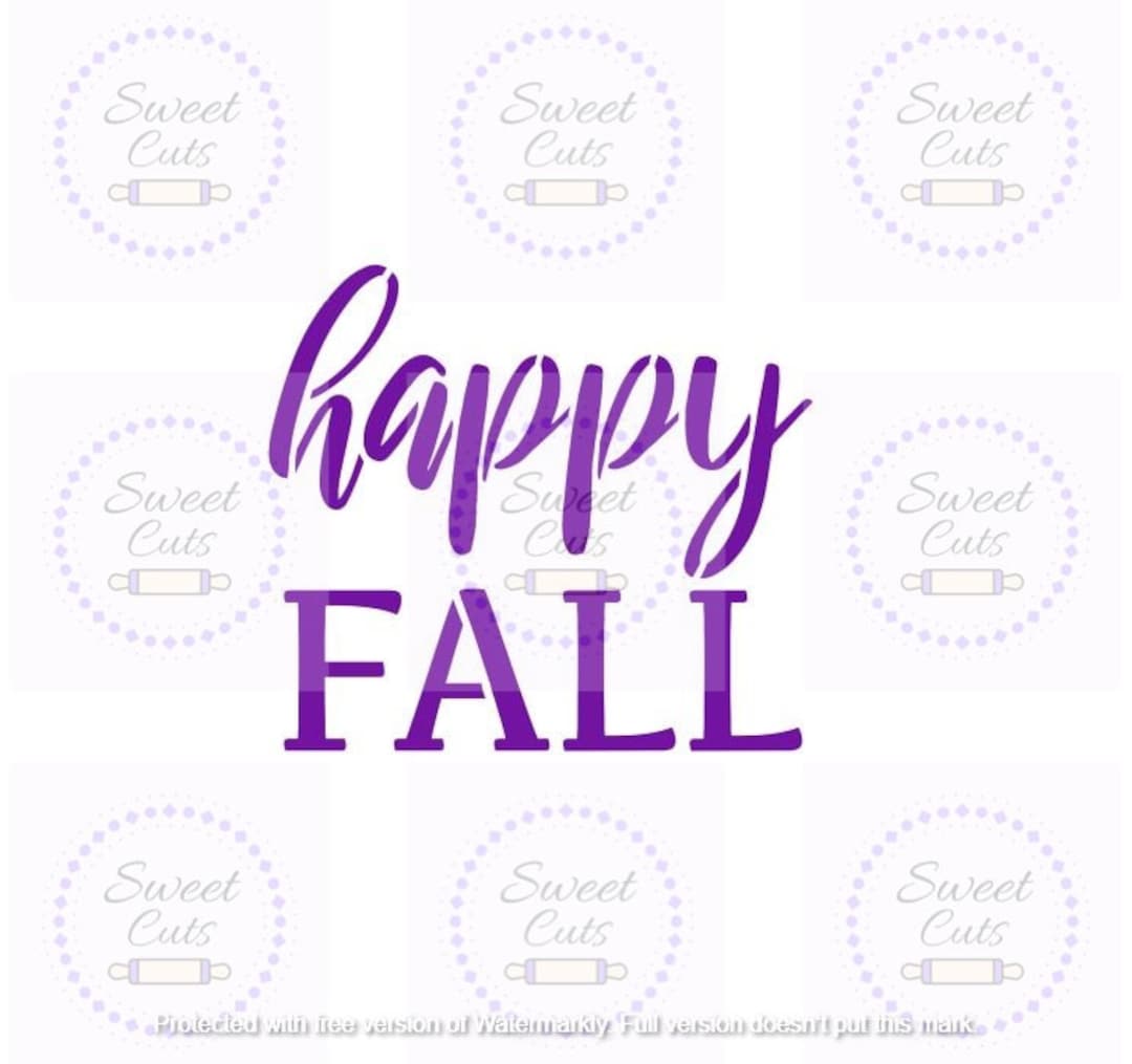 Happy Fall Stencil Thanksgiving Stencils Word Stencils Stencils for ...