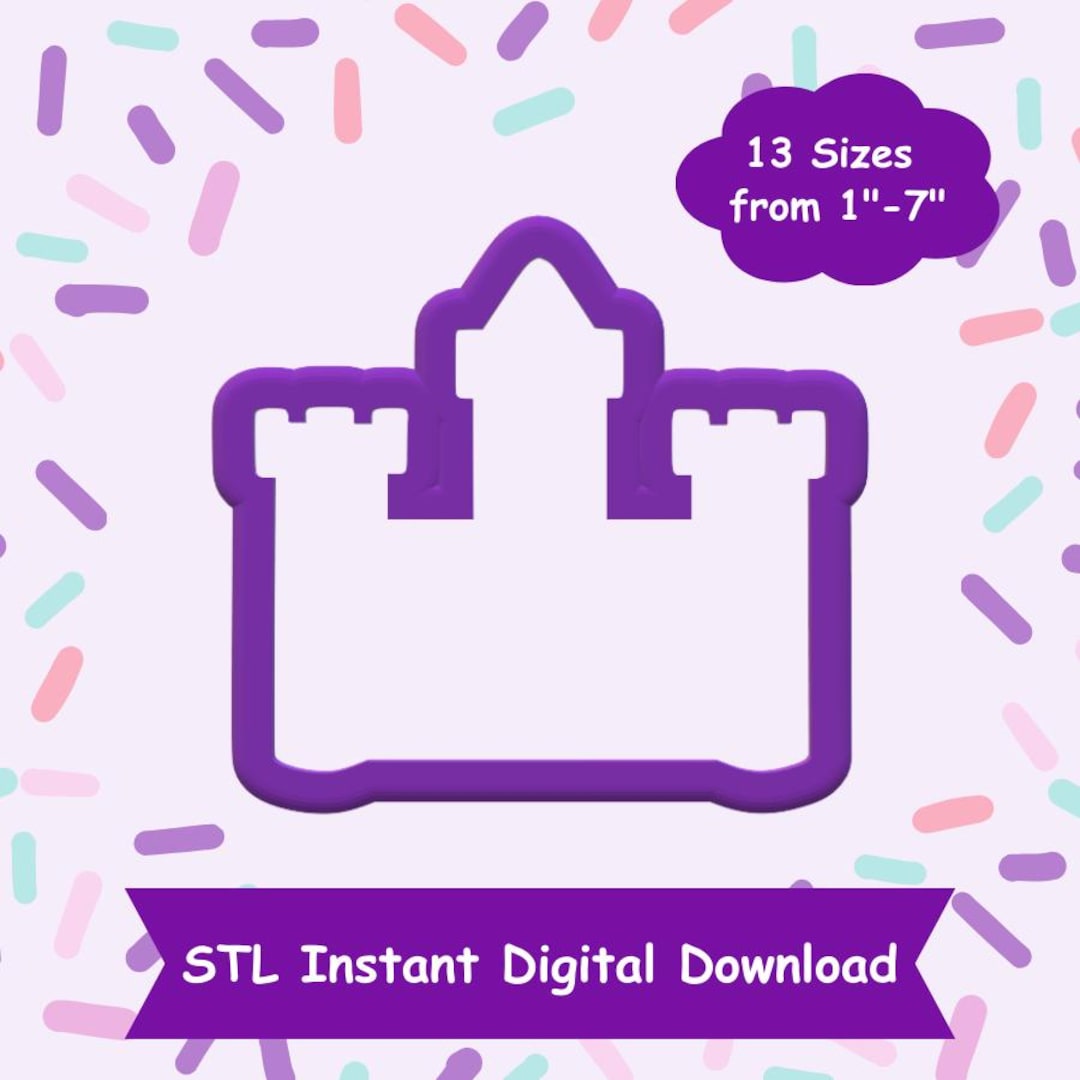 Castle Cookie Cutter STL Digital Download - STL Instant Digital ...