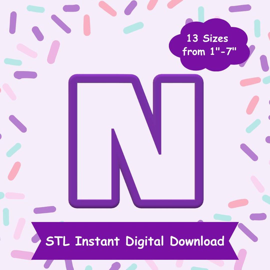 Letter N Cookie Cutter STL Digital Download - STL Instant Digital ...