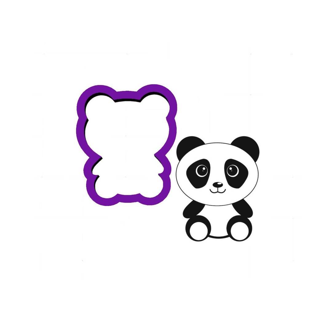 Panda Bear 2 Cookie Cutter Animal Cookie Cutters Fondant Cutters Cookie ...