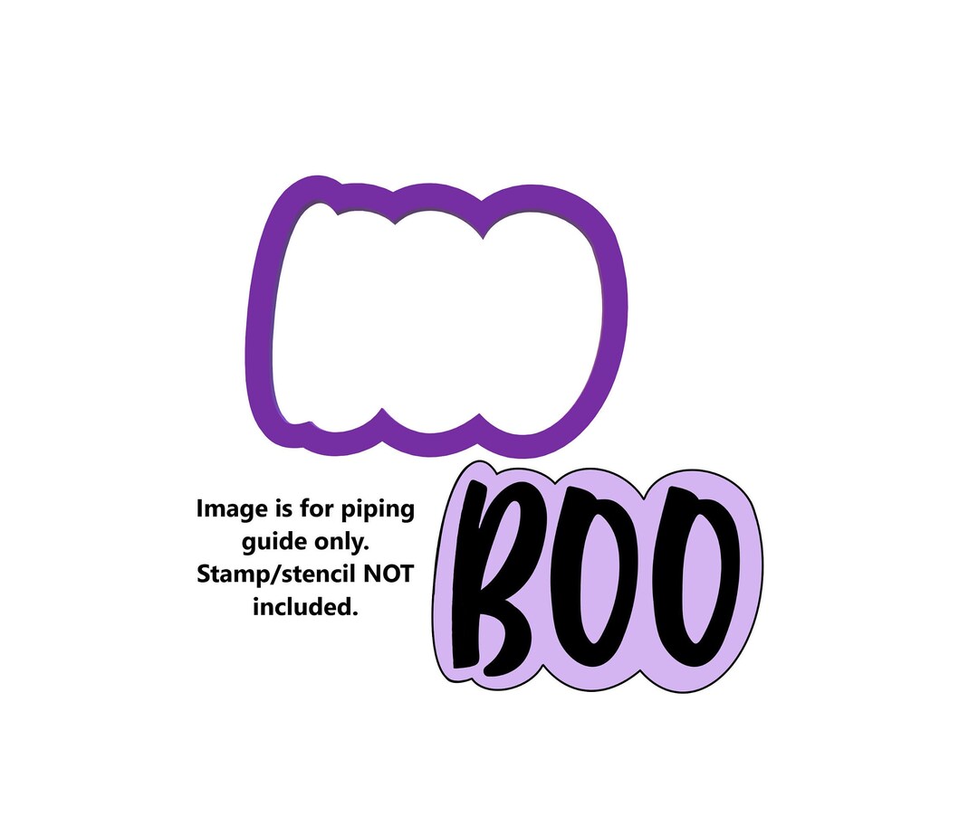 BOO Cookie Cutter - Word Cookie Cutters - Halloween Cookie Cutters ...