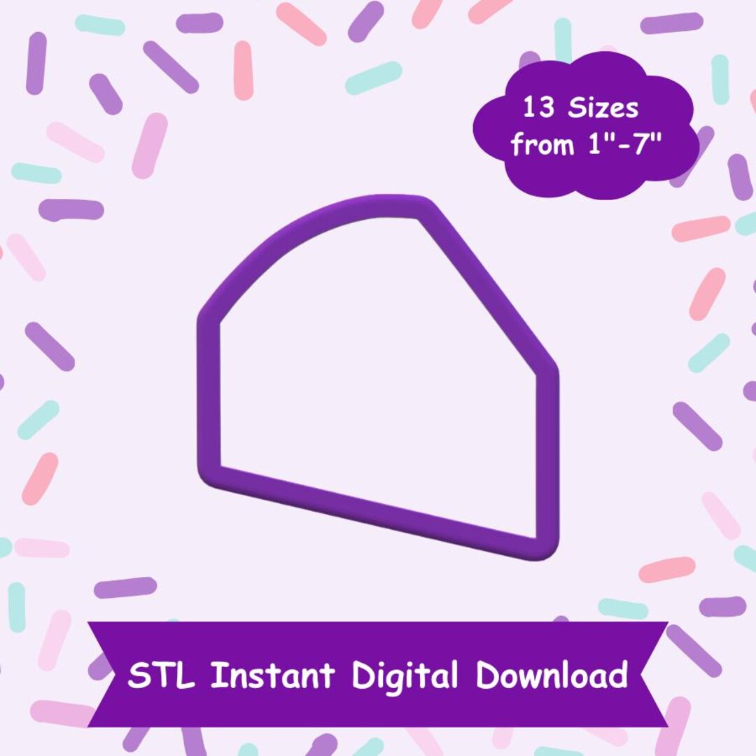 Cake Slice Cookie Cutter STL Digital Download - STL Instant Digital ...